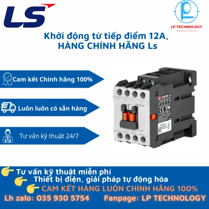 Khởi động từ, Contactor chính hãng LS, cuộn hút 220VAC (6A - 225A) MC ...